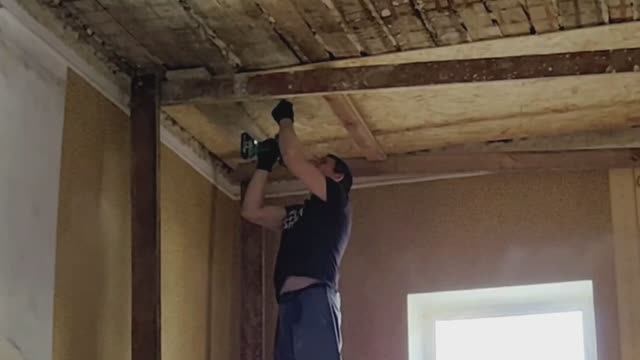 №60 Начинаем подшивать потолок листами ОСБ. 09.04.2026г. День 92