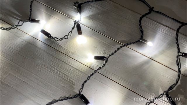 Светодиодная гирлянда Бахрома Супер Руббер (Super Rubber) 5*0.5 м, RB-OIC190LSE-W-T-I4-P-F