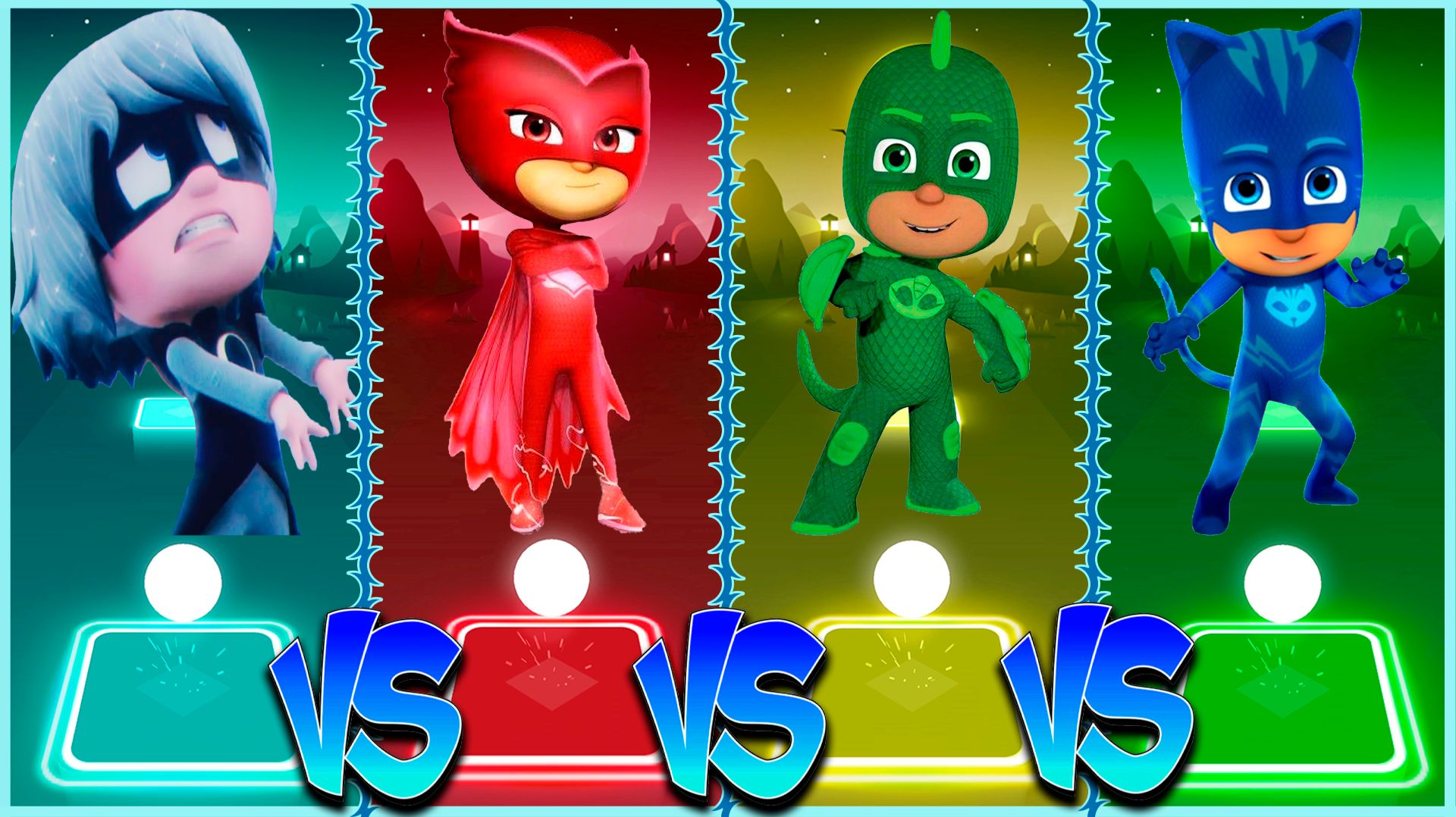 ⚡️ Герои в масках Coffin Dance ⚡️ в Tiles Hop lvl 33 - Мультик PJ Masks