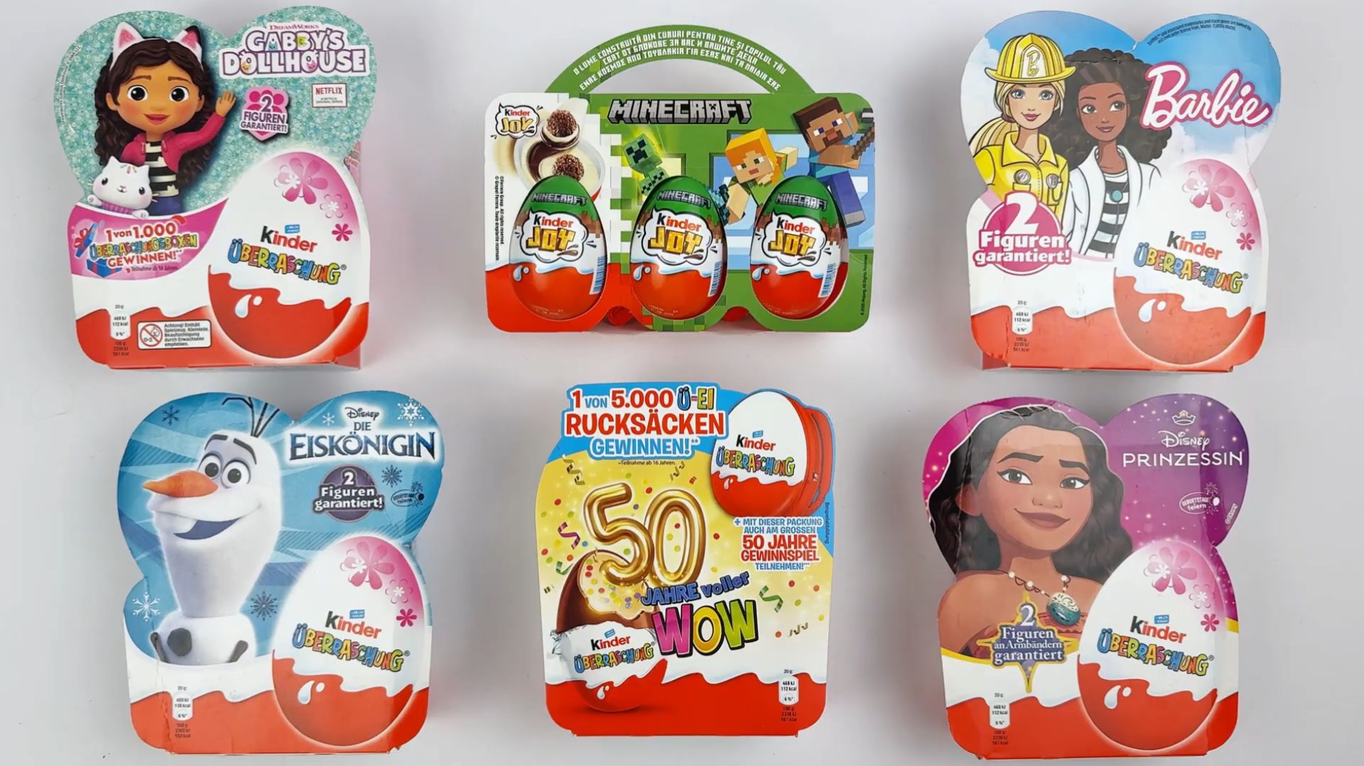 Киндер Сюрпризы 🎁 Распаковка! Принцессы, Майнкрафт и Габби — что внутри?