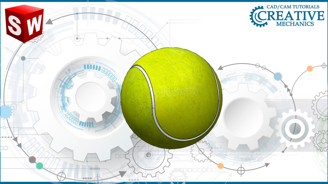 Теннисный мяч в Solidworks