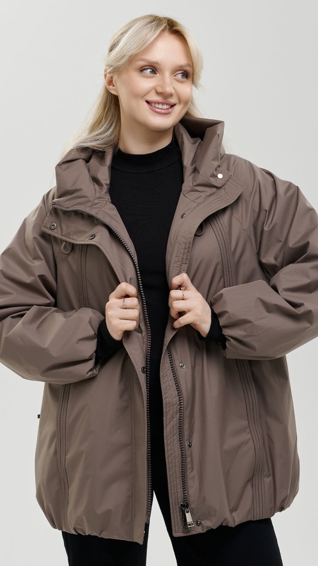 Куртка демисезонная SCANNDI CW6065 (серо-коричневый)