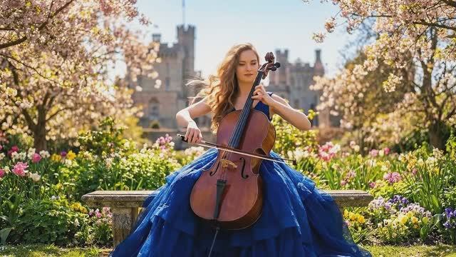 Цветущее небо - Насладитесь чарующей весенней музыкой под аккомпанемент виолончели и скрипки. 🎶