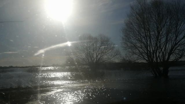 Заливные луга р.Ока в районе с.Нармушадь в момент разлива. 2024 г. Скоро видео разлива 2026г.