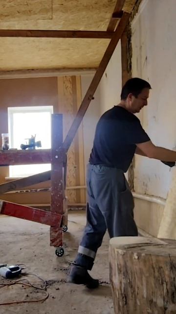 №14-60 Начинаем подшивать потолок листами ОСБ. 09.04.2026г. День 92