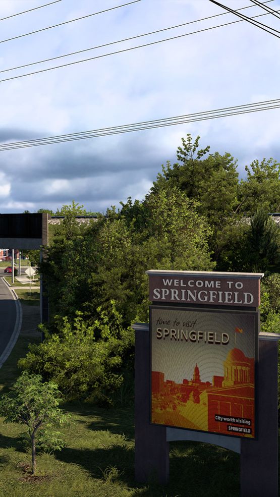 Город Спрингфилд в DLC Иллинойс для ATS #shorts