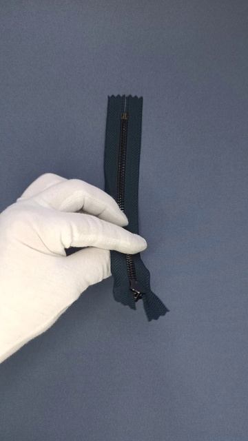 Молния, неразъемная, 18 см, Т-5, темно-синяя/темный никель, Артикул 04913