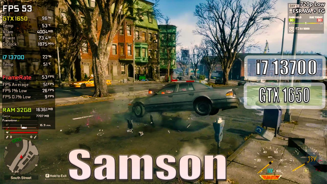 GTX 1650 + i7 13700 5.2GHz  Samson - 4K, 1440p, 1080p, 900p, 720p