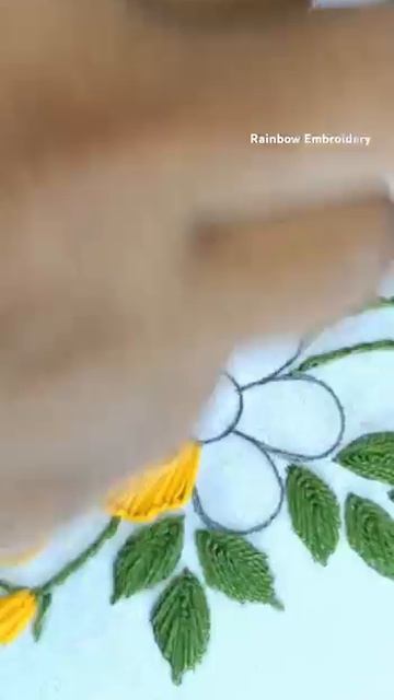 Superb Hand Embroidery Flower Design #embroidery