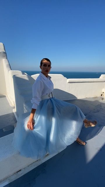 юбка из фатина голубая Victoria Ziminskaya