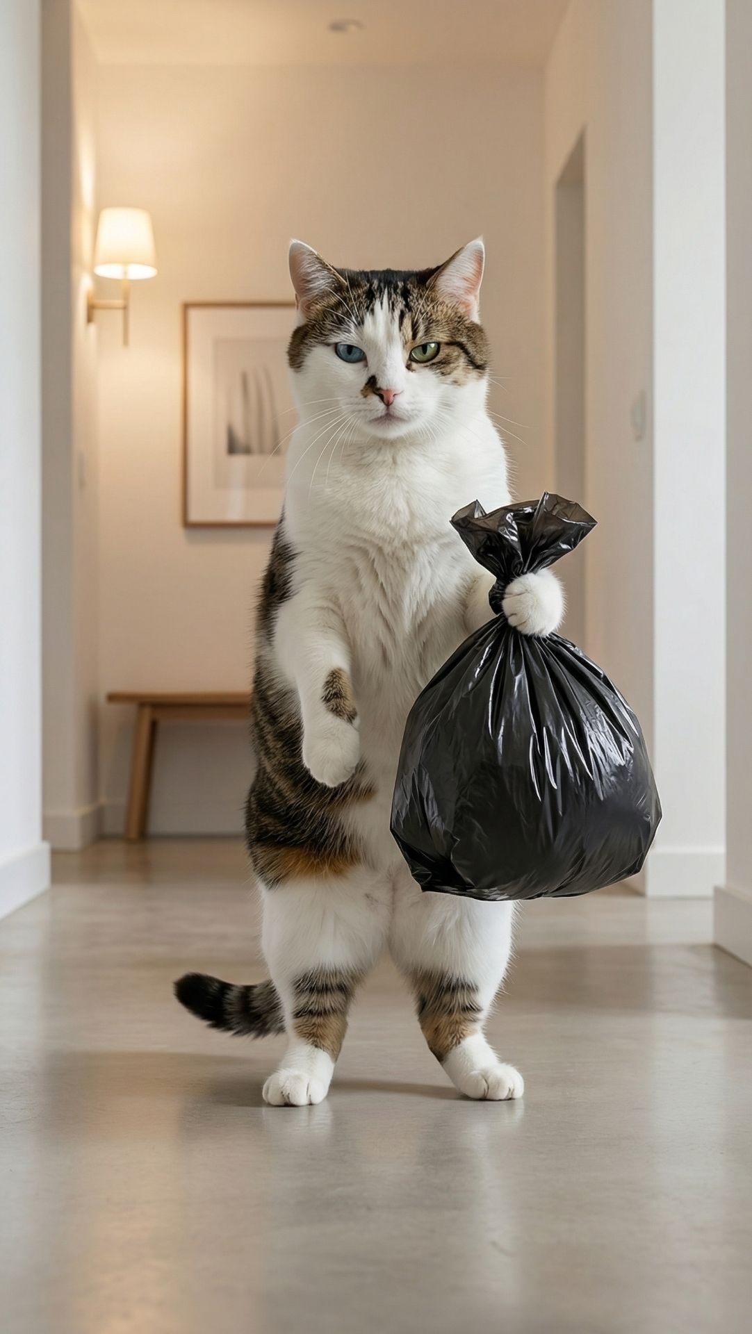 Когда в доме есть только один взрослый. И это кот