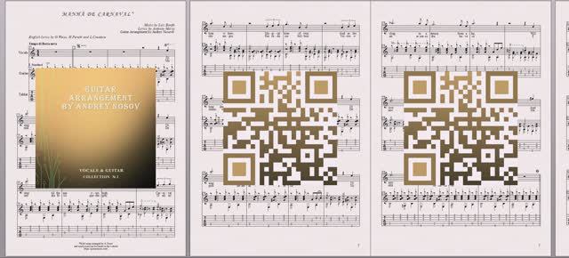 Manhã de Carnaval (mus.L.Bonfa, lyr.A.Mariz) Ноты для вокала и гитары