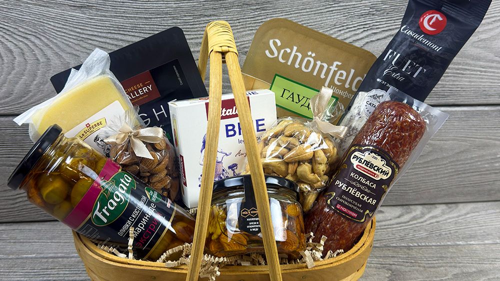 Подарочное лукошко «Гастро-шик»