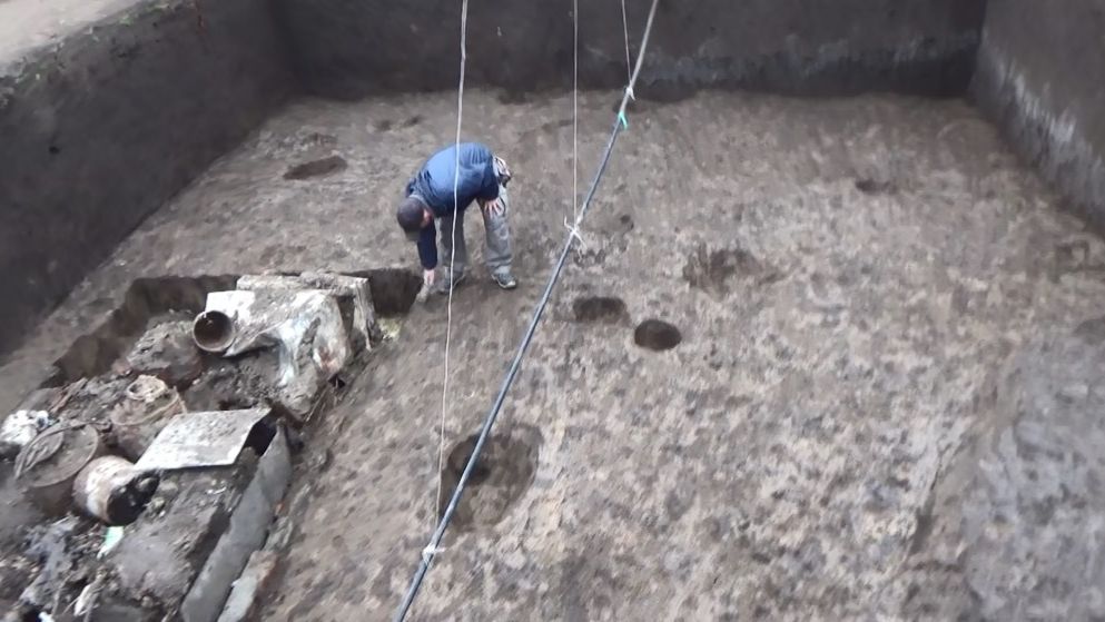 Окончание работ на раскопе по улице Украинской, 101