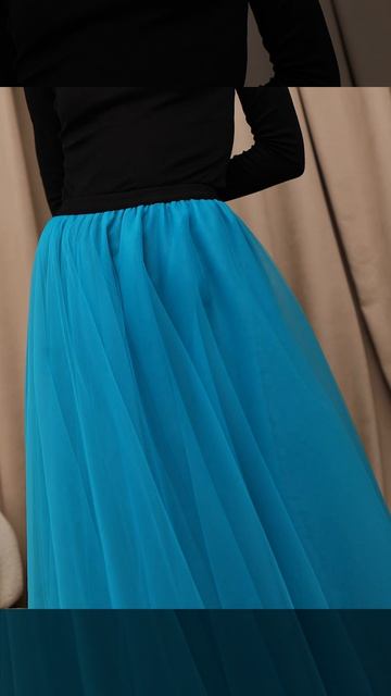 юбка из фатина бирюзовая макси  Victoria Ziminskaya