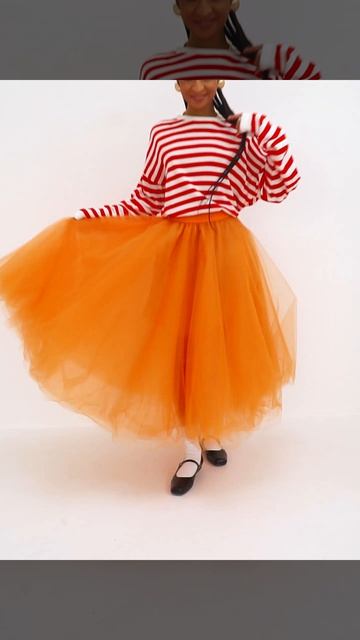 юбка из фатина оранжевая  персик Victoria Ziminskaya