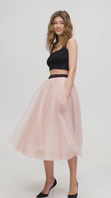 юбка из фатина нюд блестящая  Victoria Ziminskaya