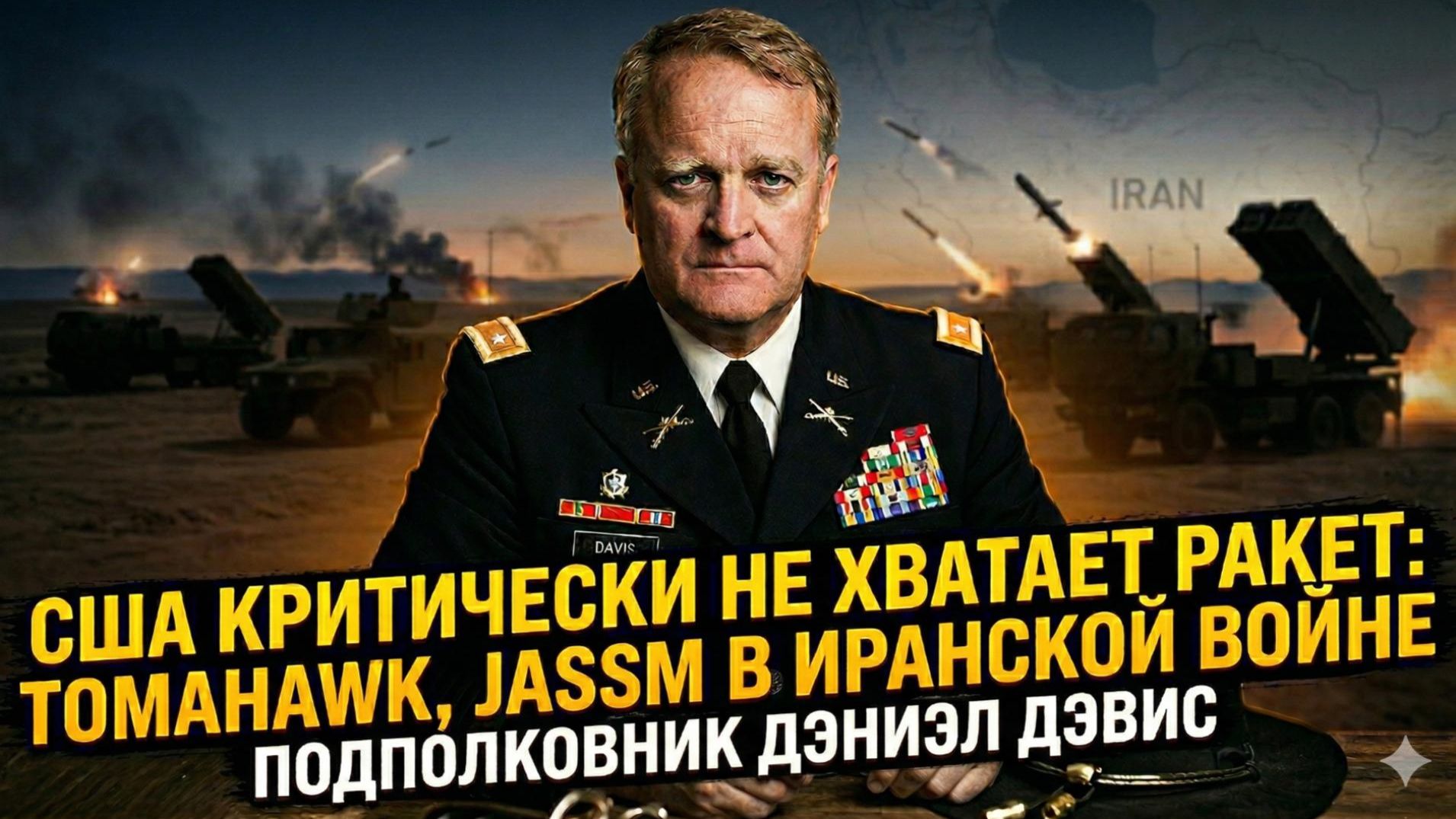 🚨 Дэниел Дэвис | Томагавки на исходе - США нечем воевать с Ираном
