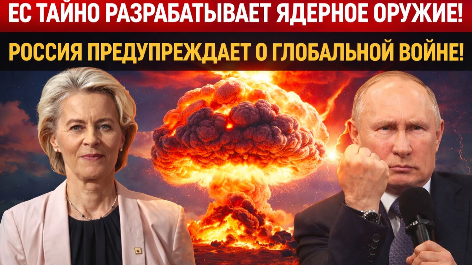 ЕС ТАЙНО РАЗРАБАТЫВАЕТ ЯДЕРНОЕ ОРУЖИЕ! РОССИЯ ПРЕДУПРЕЖДАЕТ О ГЛОБАЛЬНОЙ ВОЙНЕ!