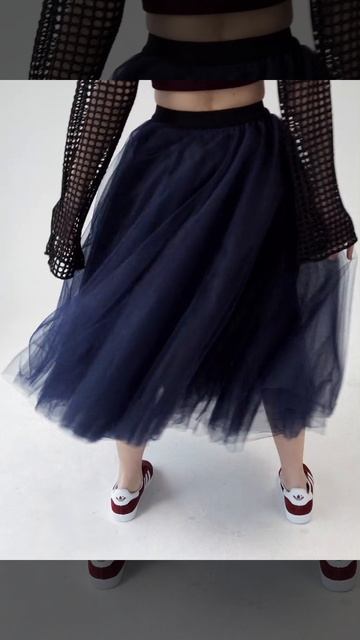 юбка из фатина темно синяя  Victoria Ziminskaya