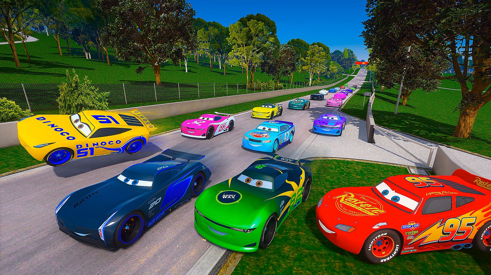 Молния МакКуин и Друзья - Гонка Джексон Шторм проти Тачки Новое поколение Next Gen 3 Cars McQueen