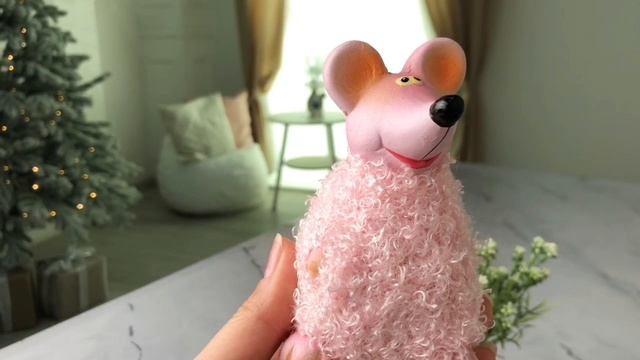 Фигурка МЫШКА МИМИ, керамика, текстиль, 12 см, 3A6206-4B