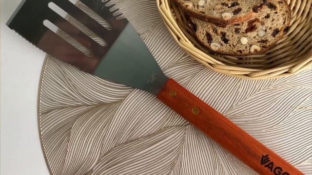 Лопатка для барбекю ВАГГЕН, нержавеющая сталь, дерево, 41 см, C80900730