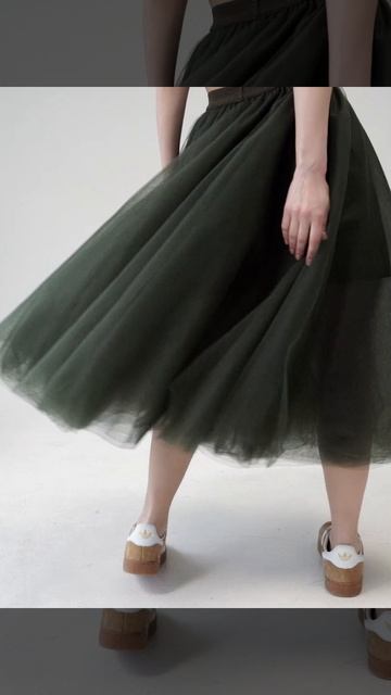 юбка из фатина хаки болотная Victoria Ziminskaya