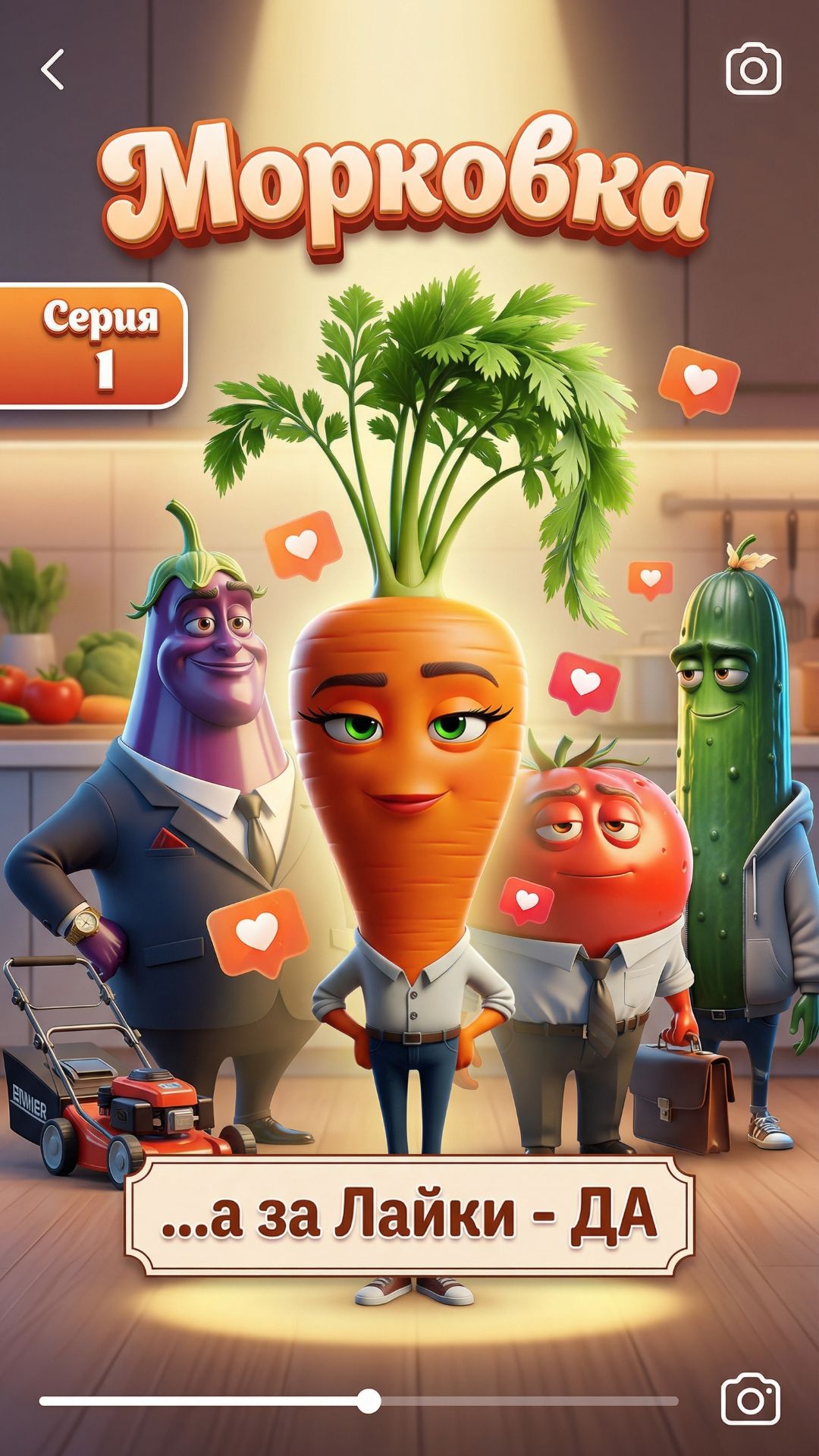 Овощной сериал начинается 😅 Морковка | Эпизод 1