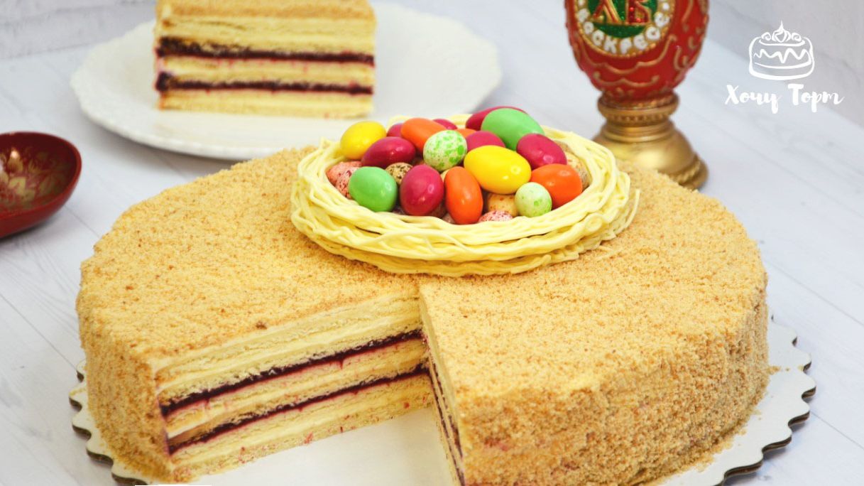 🍓 Торт «ВАНИЛЬНО-ЯГОДНОЕ ЧУДО»: Уходит Первым Со Стола! С кремом «МОРОЖЕНОЕ» и песочными коржами ✨