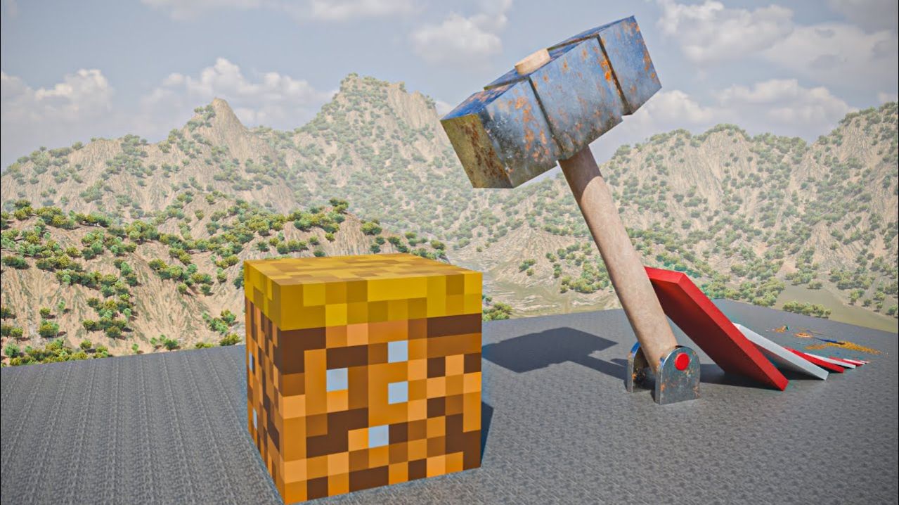 САМЫЙ БОЛЬШОЙ МОЛОТ ПРОТИВ МАЙНКРАФТ ГРЯЗИ. Мультики для детей. Яркие Мультики. Детские мультики