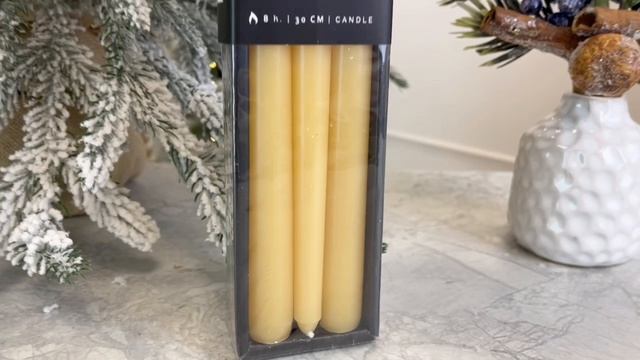 Набор столовых свечей КАЛЕ, янтарный, 30 см, 6 шт., ACB101830