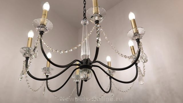 Люстра NEWPORT 3978/C black+brass