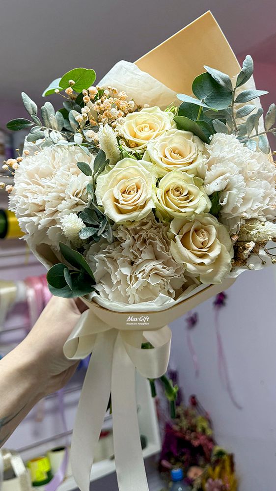 Букет из цветов «Ванильное облако»