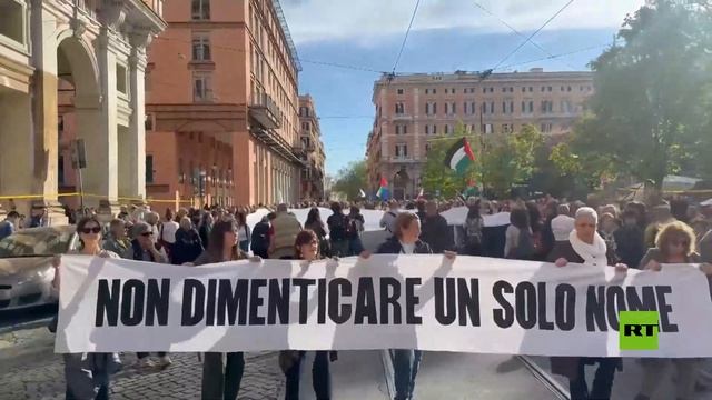 مسيرة كفن في روما إحياء لذكرى أطفال غزة