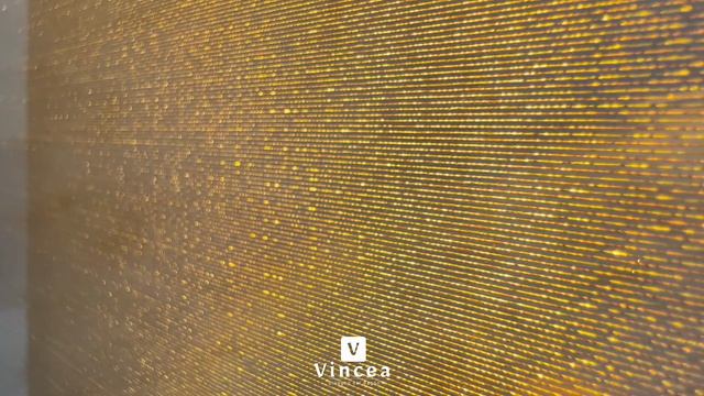 Vincea видеодемонстрация ламинированного стекла с золотыми нитями