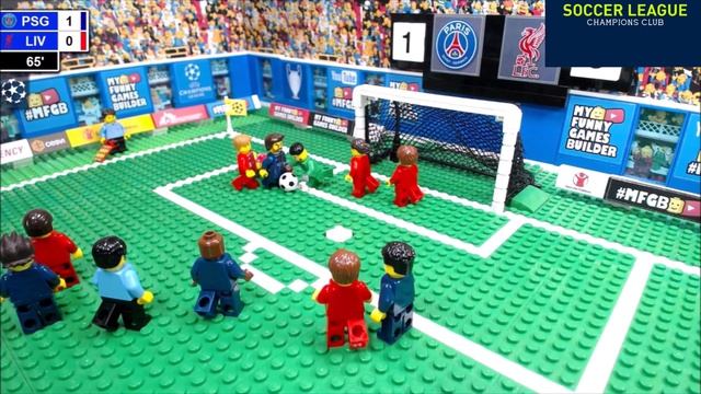 Лига чемпионов 2025-26 ⚽ голы в четвертьфинале в Lego. Мульт