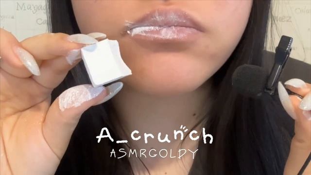 Сухой и Мокрый хруст/Пленный мел Красный 💋 /ASMRGOLDY 💯