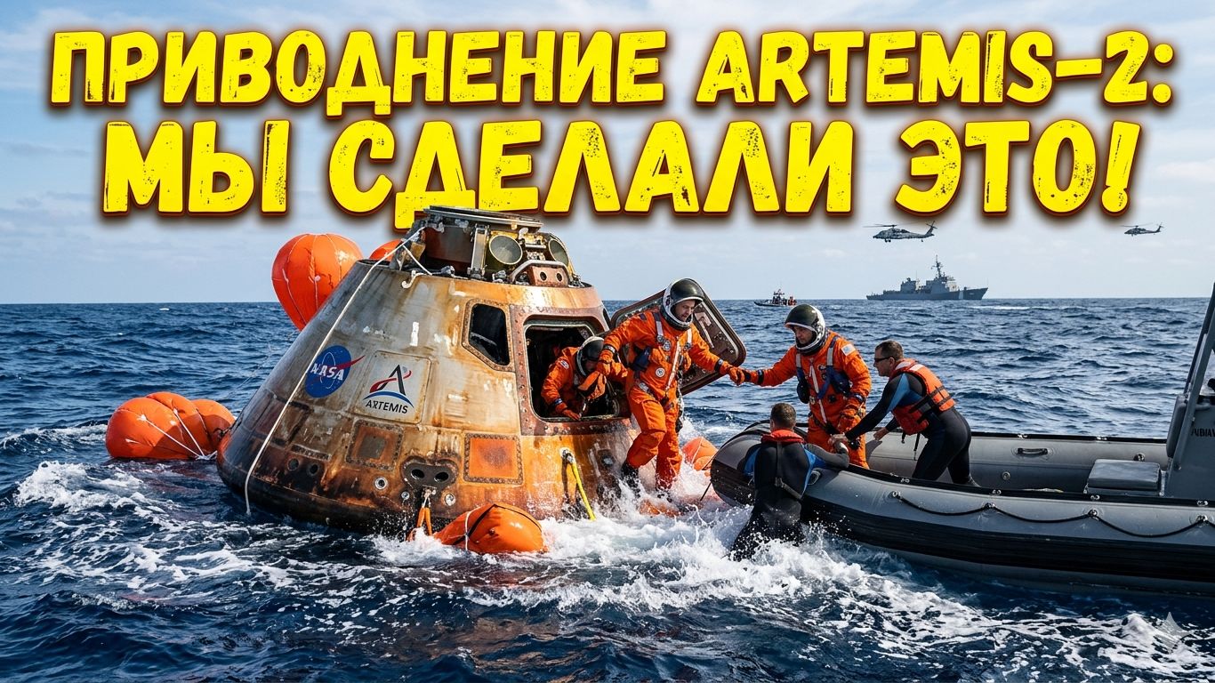 Миссия "Артемида-2" завершена. Как "Орион" вернулся на Землю после облета Луны