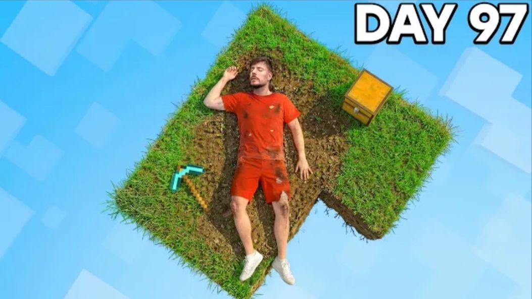 Я выжил 100 дней в Скайблоке MrBeast