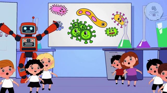 Микробы  Учим ребёнка мыть ручки  Развивающая песенка  для детей