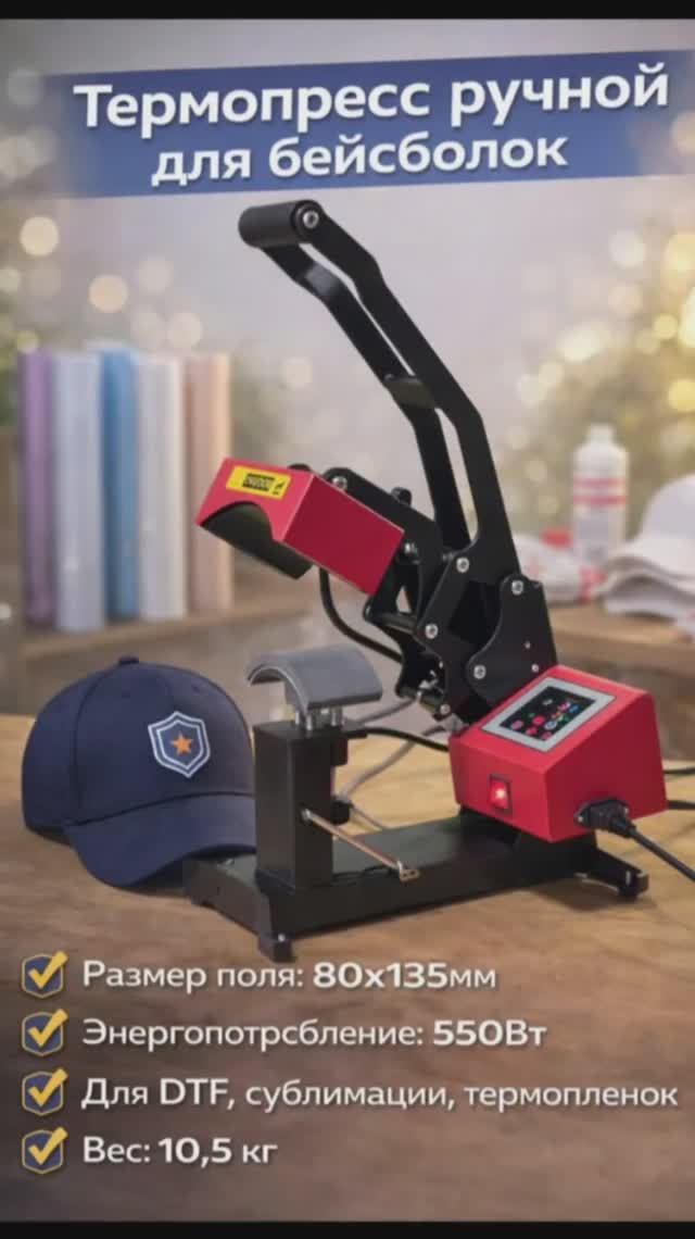 Термопресс ручной, для кепок