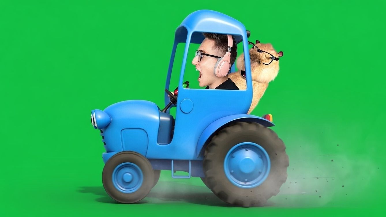 Синий трактор и капибара - Песенка мультик для детей