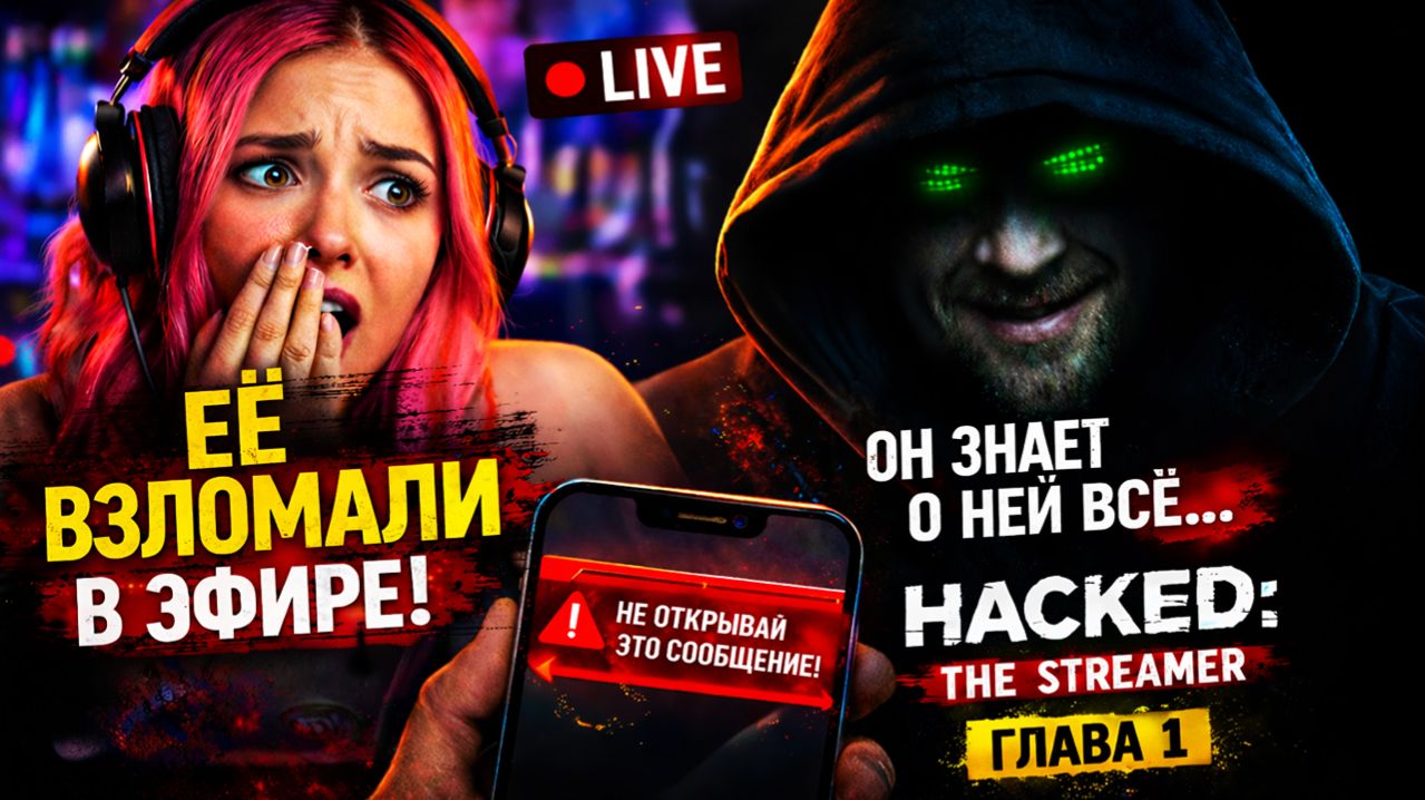 ЕЁ СТРИМ ПОШЕЛ НЕ ПО ПЛАНУ... НОВАЯ ИНТЕРАКТИВНАЯ ИГРА!!!!(Hacked: The Streamer #1)