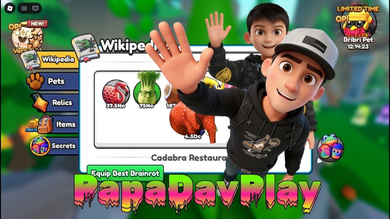 PapaDavPlay вскрывает 3-ю ТЫСЯЧУ CRATES в Brainrot