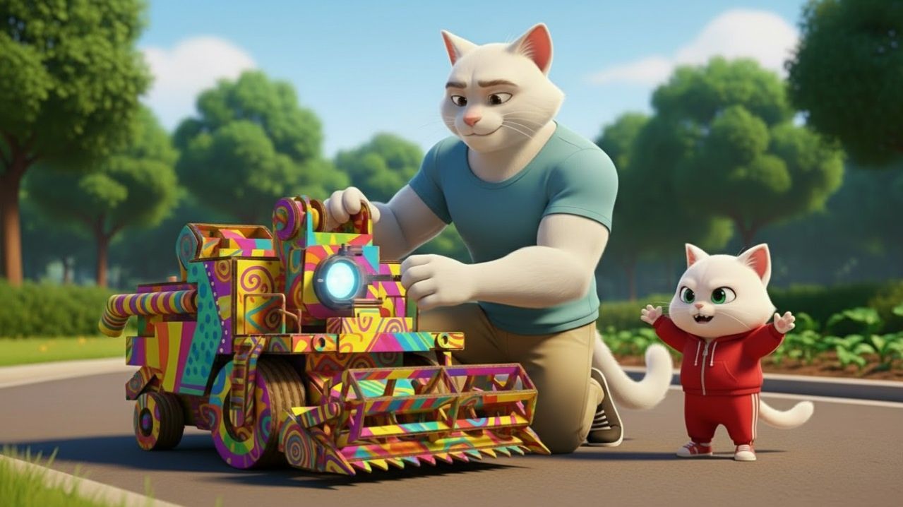 Котенка дразнят из—за его картонного комбайна. МУЛЬТИК ДЛЯ ДЕТЕЙ | МУЛЬТИКИ ДЛЯ МАЛЫШЕЙ