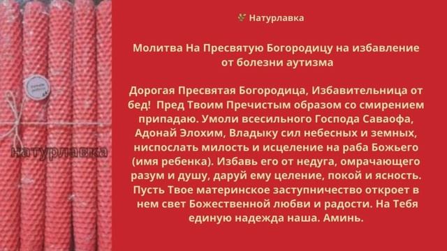 Молитва На Пресвятую Богородицу на избавление от болезни аутизма.