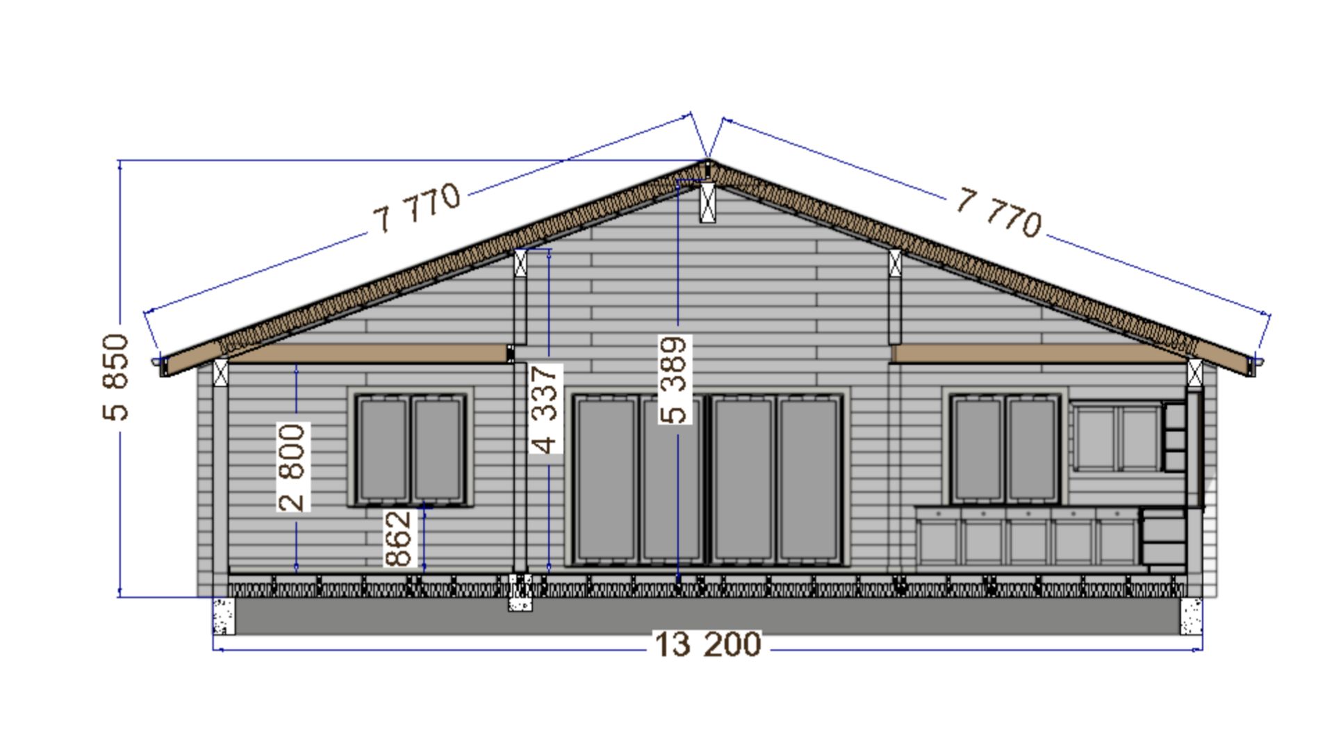 Кд240, Дом 13х13, 156м2