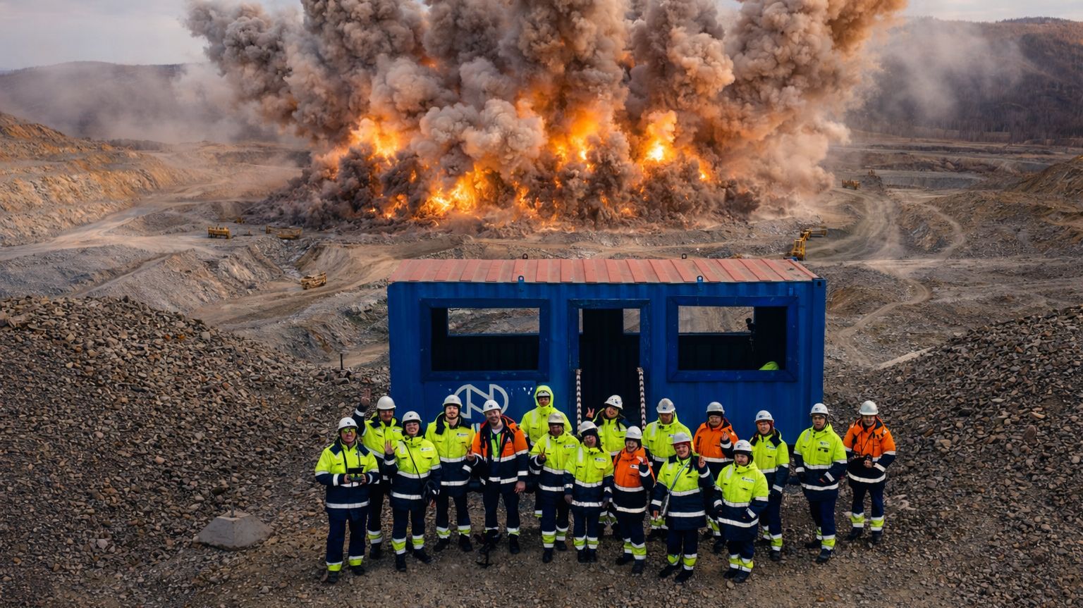 Взрывные работы на Быстринском ГОКе: работа тяжелой техники в Забайкалье