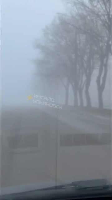 🌫️ Будьте аккуратнее! Густой туман на ульяновской трассе